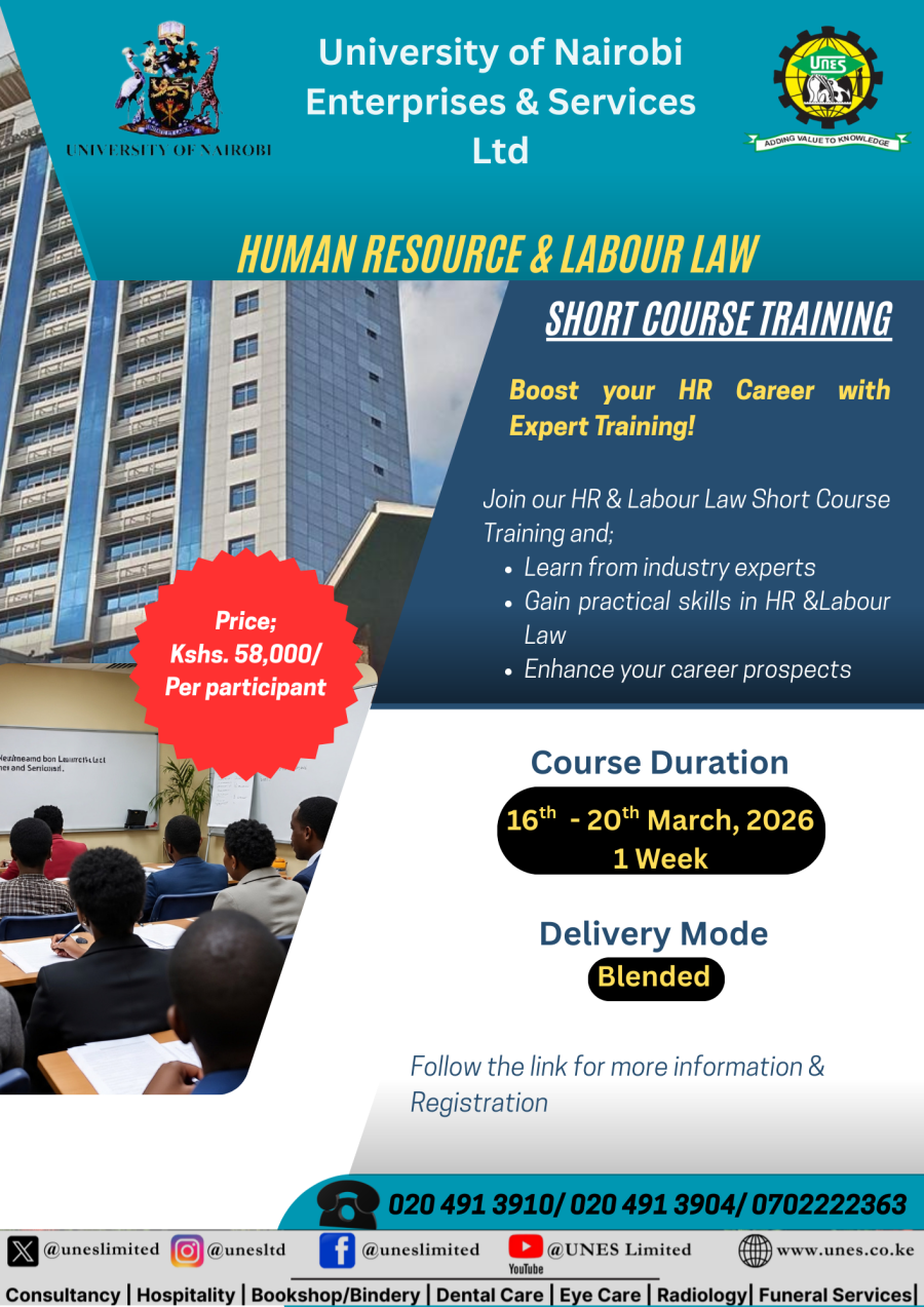HR AND LABOUR LAW SHORT COURSE – University of Nairobi Enterprises and ...