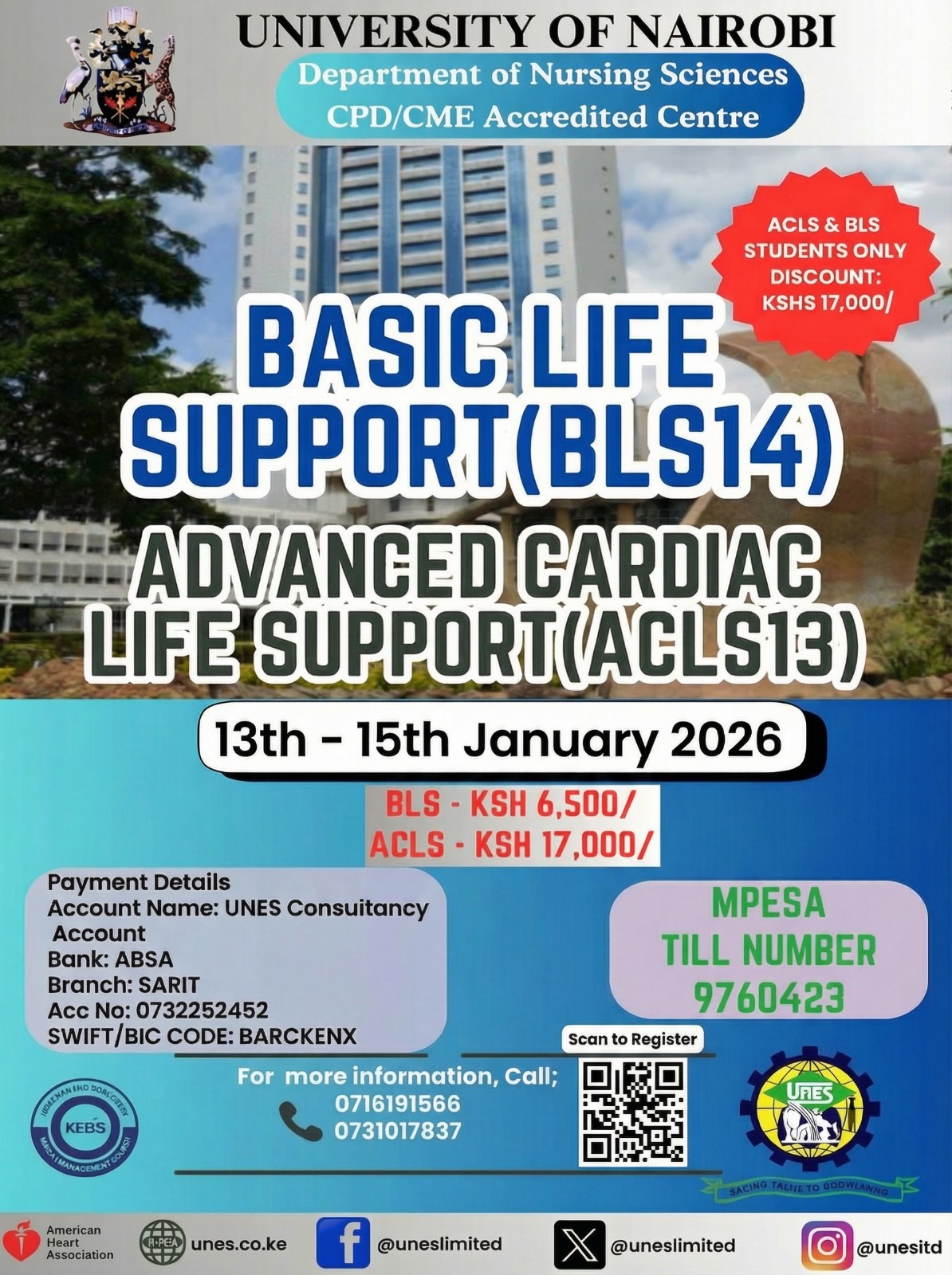 Registration ongoing: BLS – University of Nairobi Enterprises and ...